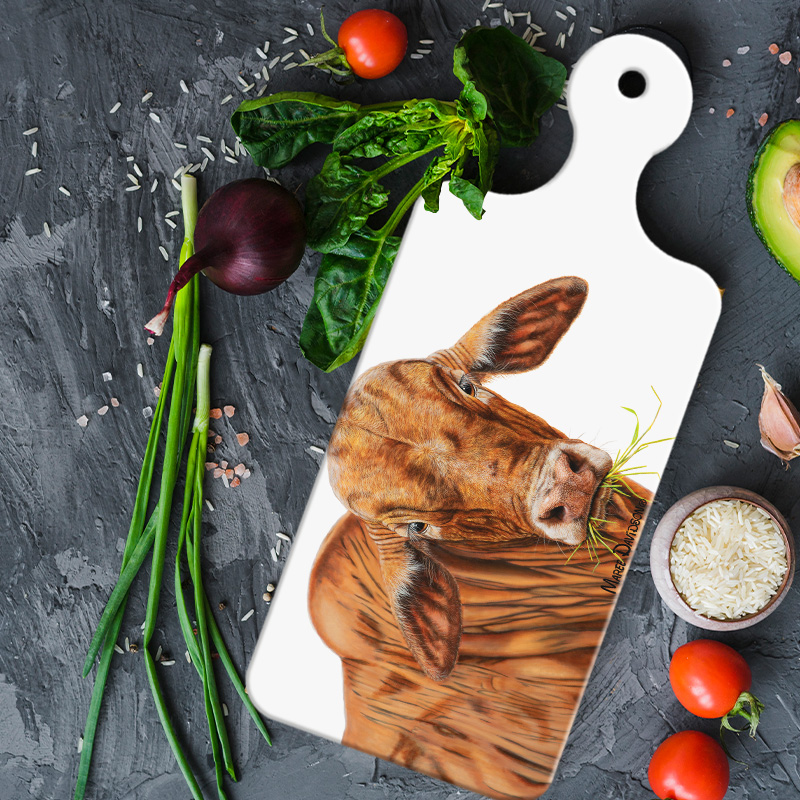 Bruno the Bull - Rectangle Ceramic Cheese Platter