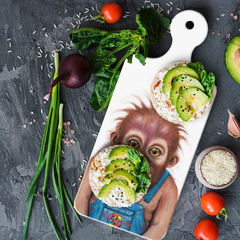 Buddy The Baby Orangutan - Rectangle Ceramic Cheese Platter